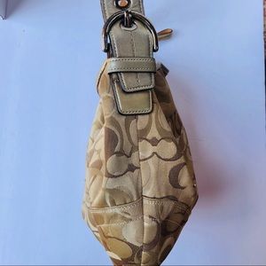 Coach | Bags | Coach Signature Boho Shoulder Leather Beige Bag | Poshmark